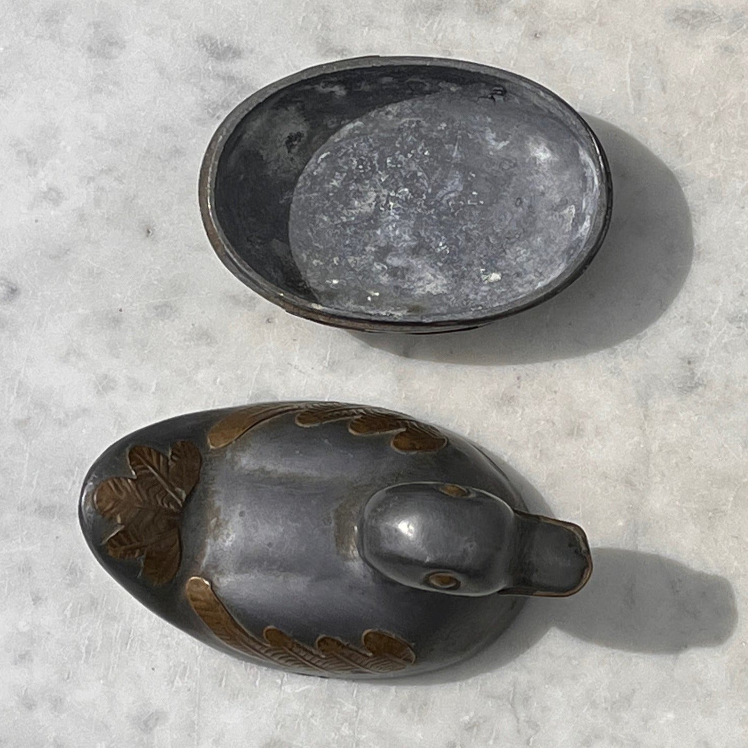 Pair of Late Qing Chinese Pewter Duck Boxes – Hobson May Collection