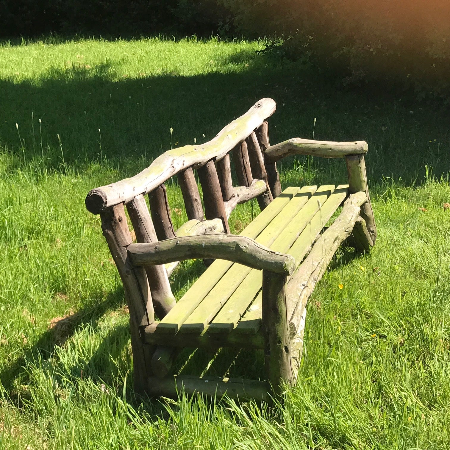 Mid Century Rustic Garden Bench – Hobson May Collection