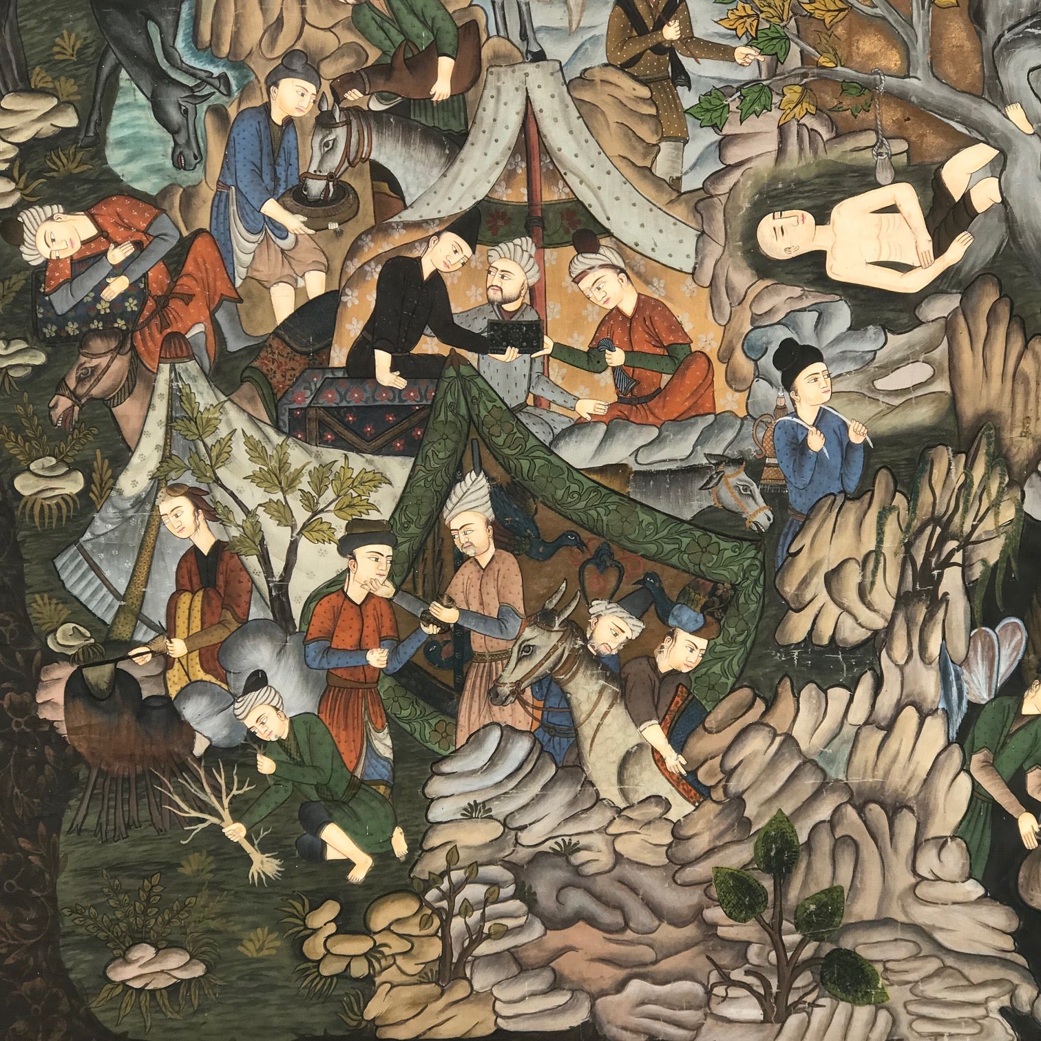 Indian School Painting of a Mogul's Camp – Hobson May Collection