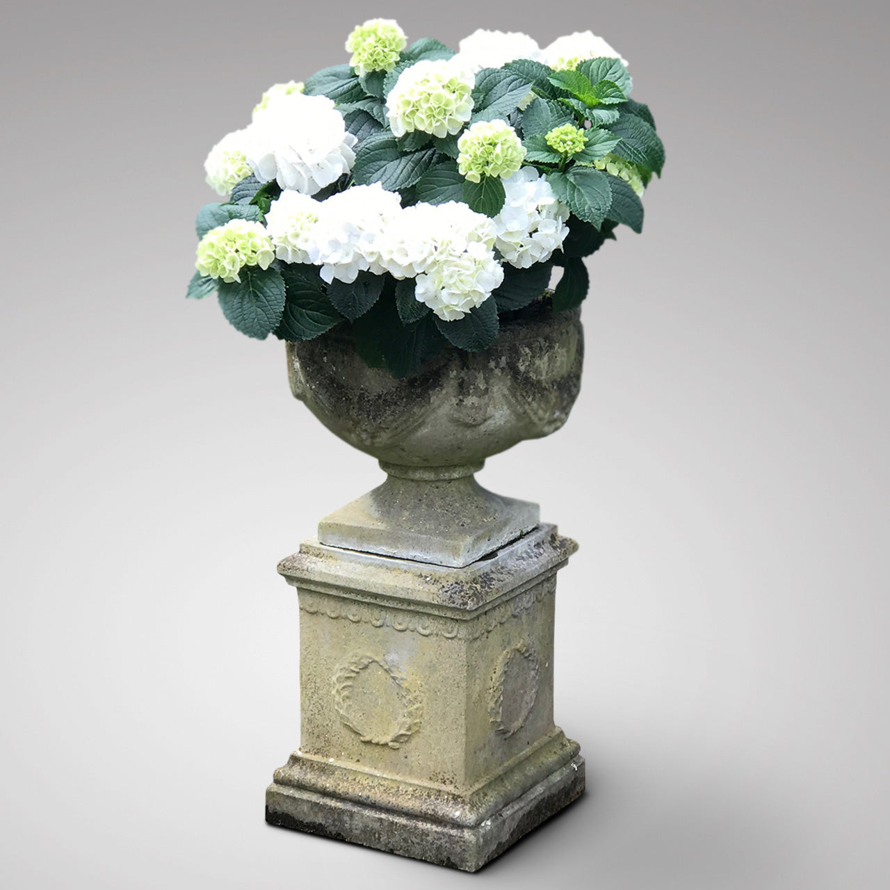 Composite Stone Garden Planter on Pedestal Base – Hobson May Collection